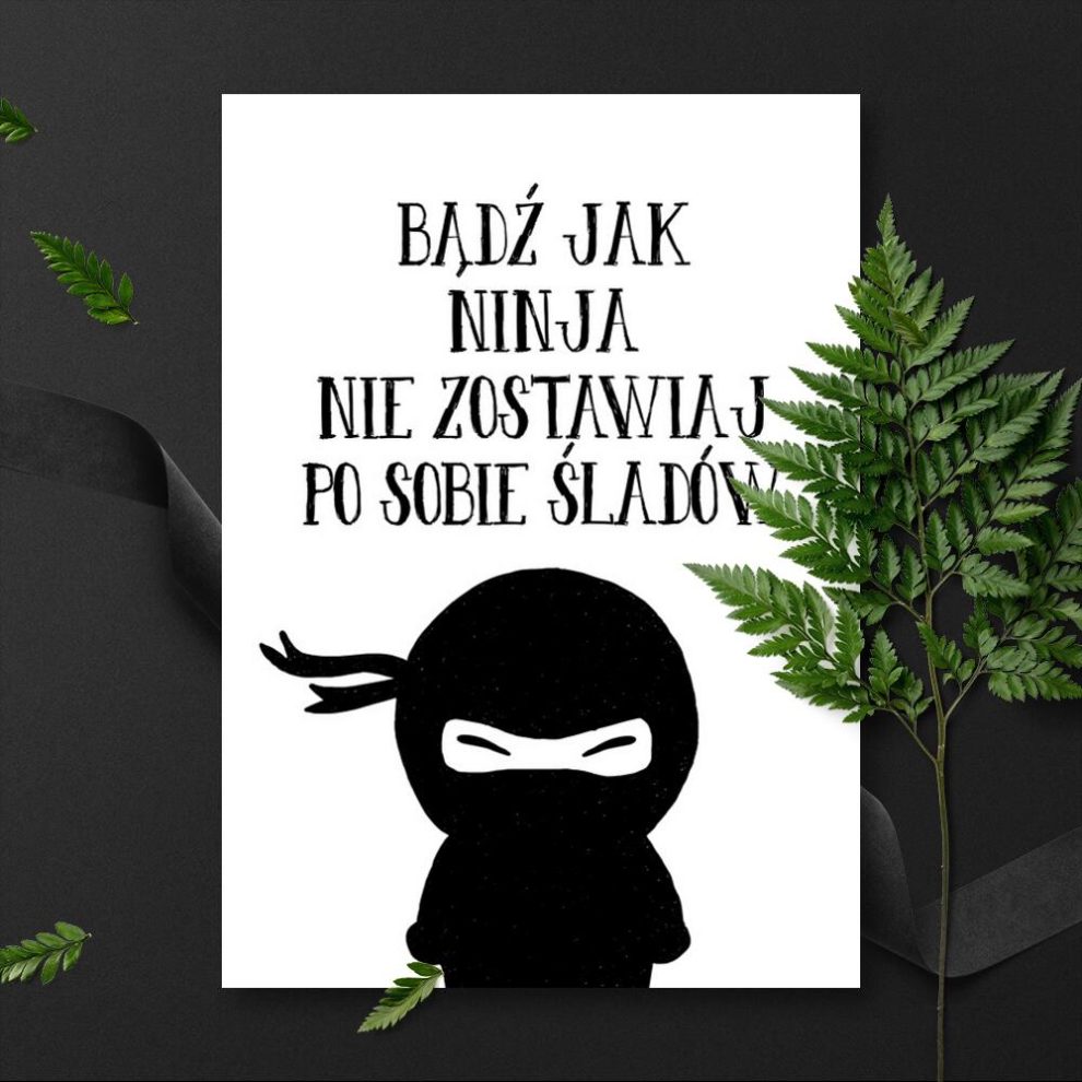 Plakat do toalety - nie zostawiaj po sobie śladów - dekorolka