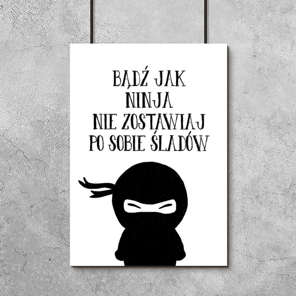 Plakat do toalety - nie zostawiaj po sobie śladów - dekorolka