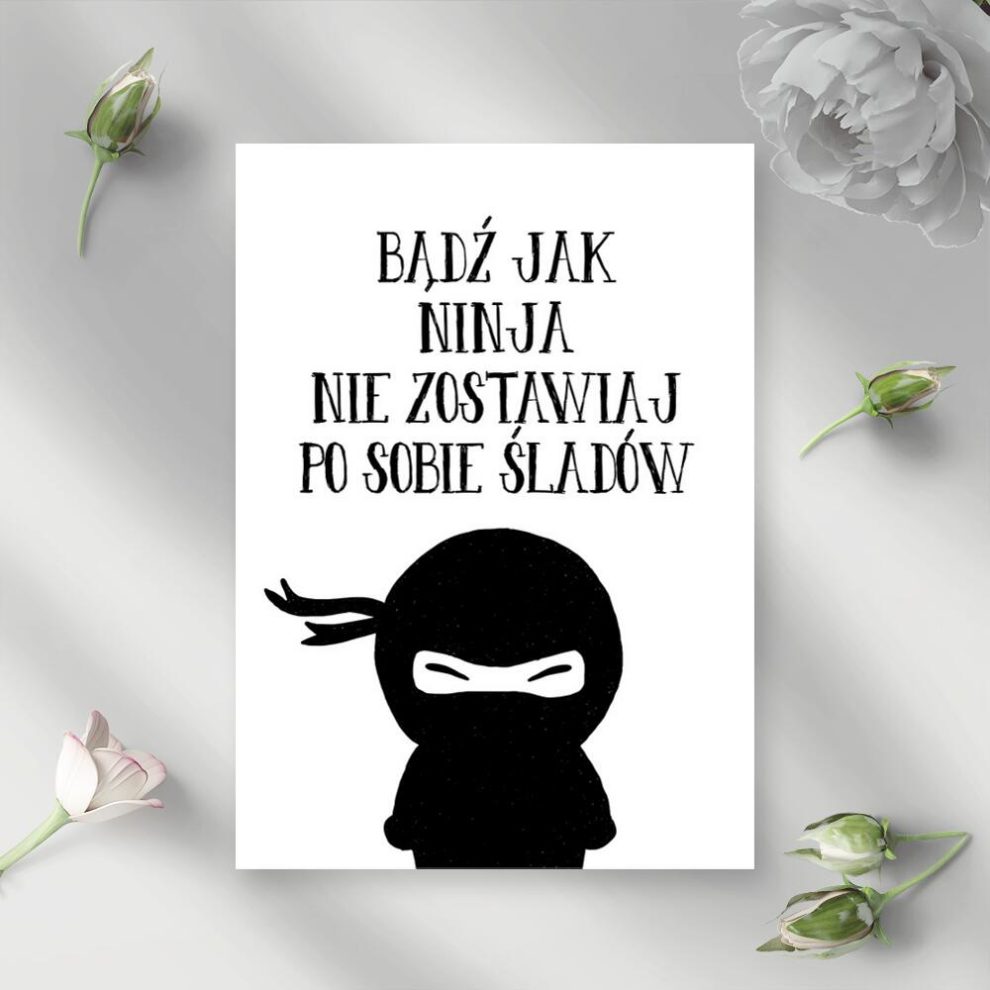 Plakat do toalety - nie zostawiaj po sobie śladów - dekorolka